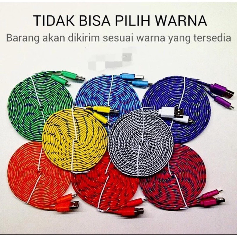 Jual KABEL 3 METER / KABEL DATA / KABEL CAS PANJANG | Shopee Indonesia