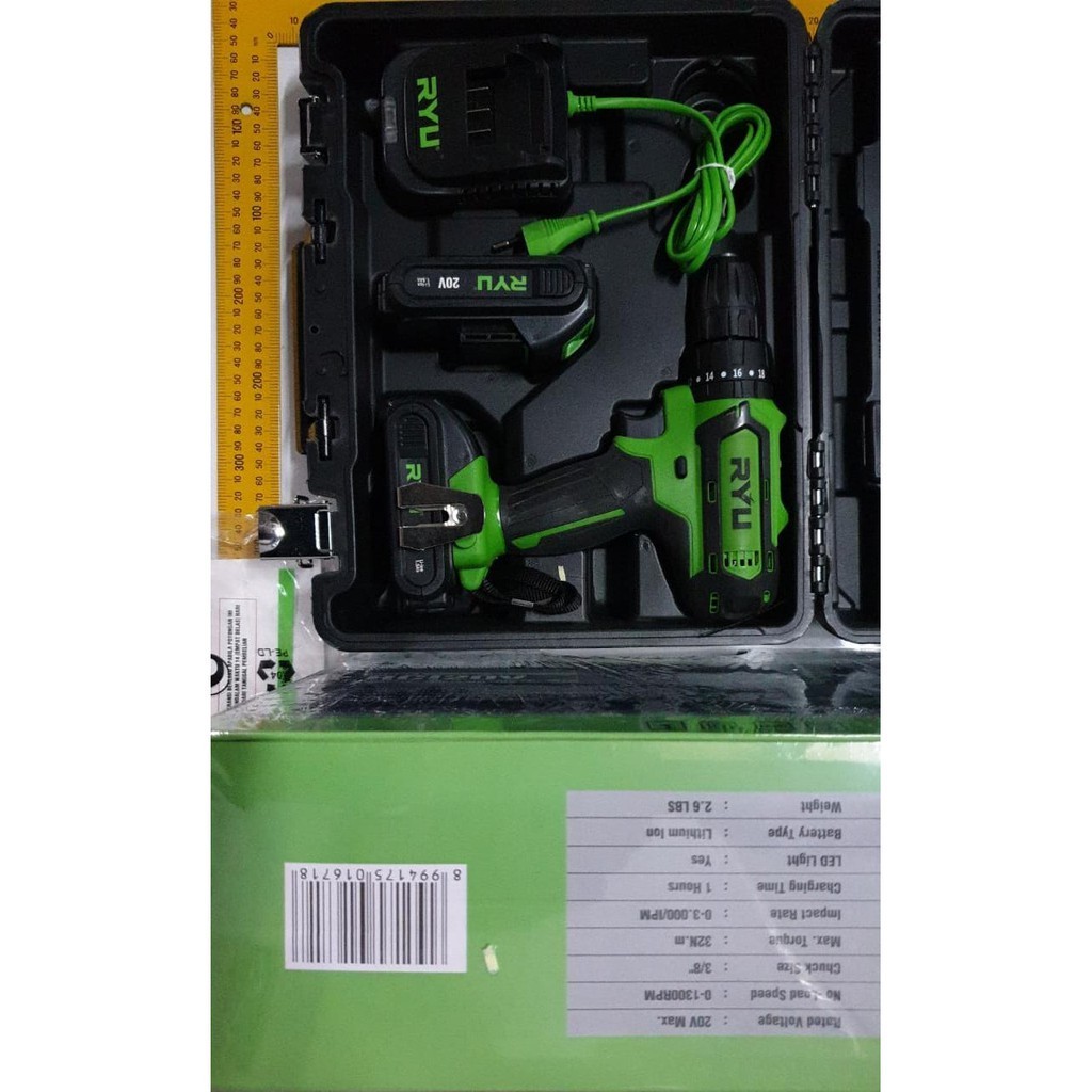 Jual RYU 20V KOPER RCI20V Cordless Impact Drill Mesin Bor Baterai tembok | Shopee Indonesia