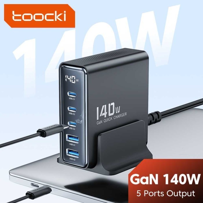 Jual Charger Station Type C GaN 140 W Super Fast Charging Multi Port ...