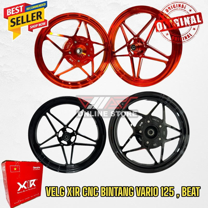 Jual VELG RACING X1R BINTANG 5 SPOKE VARIO 125 , BEAT , DLL 185/215X14 ...