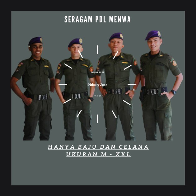 Jual COD !! GROSIR BAJU SETELAN SERAGAM PDL MENWA RESIMEN MAHASISWA HIJAU DRILL LAPANGAN ...
