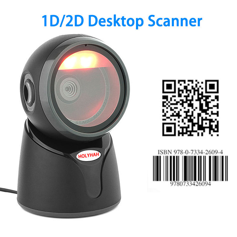 Jual Holyhah Desktop Barcode scanner 2D all-round automatic sensing ...
