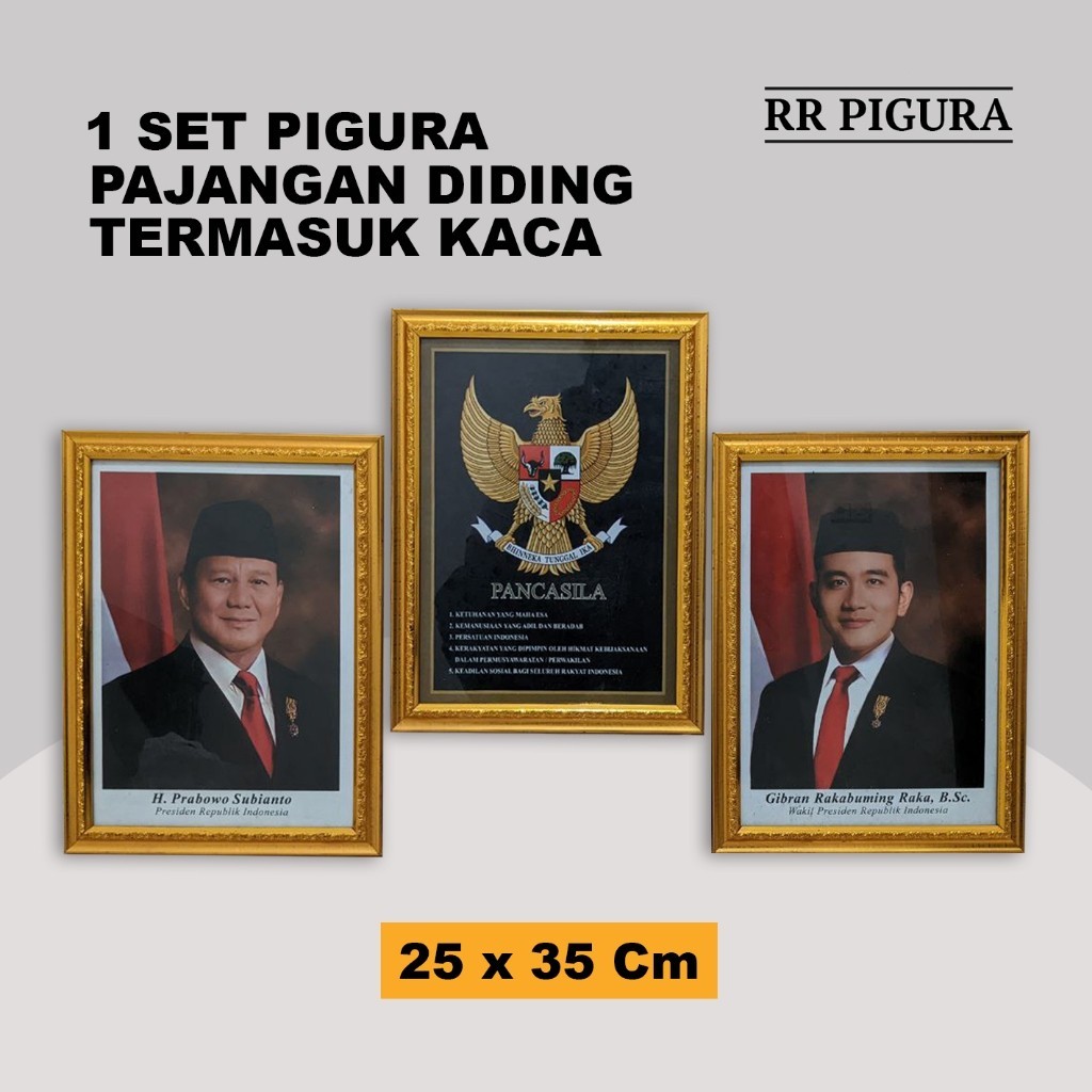 Jual Bingkai Foto Presiden dan Wakil Presiden Pancasila 25 X 35 Bingkai ...
