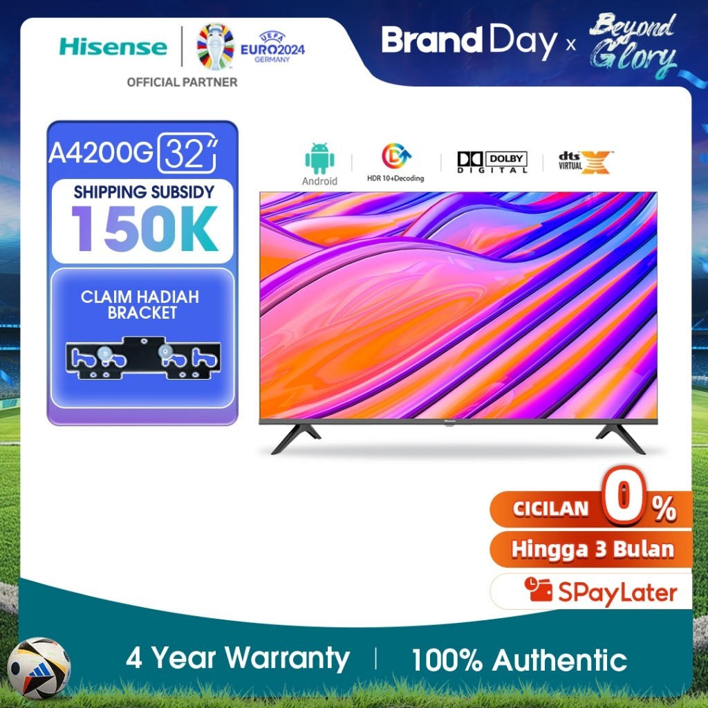 Jual Hisense 32 inch Android11 Bezelless Design Voice Control TV ...