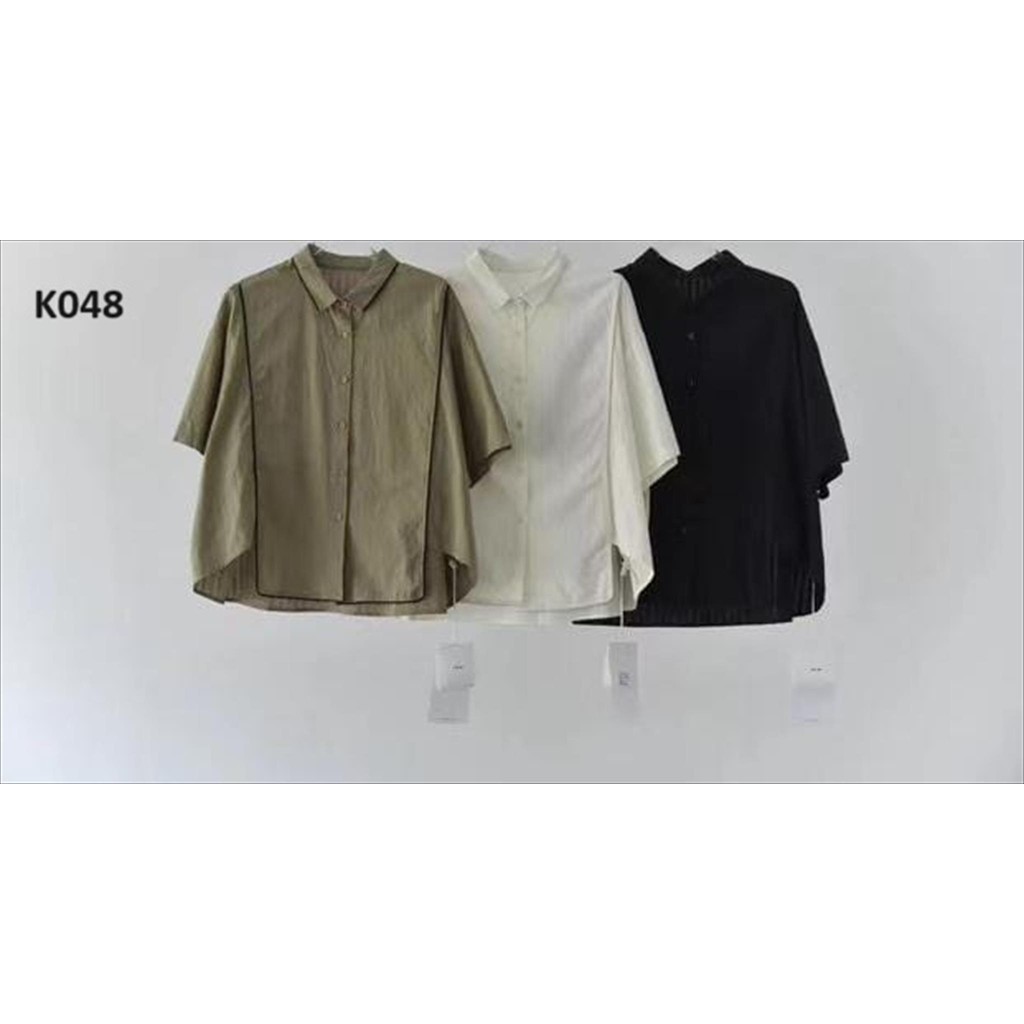 Jual Kemeja tangan pendek list K048 Premium quality | Shopee Indonesia