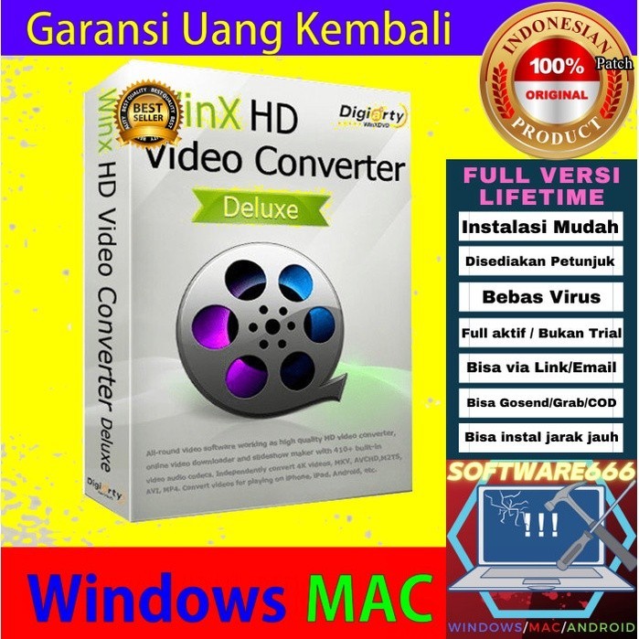 Jual Software Kompres dan Convert HD:WinX HD Video Converter Deluxe 5 ...