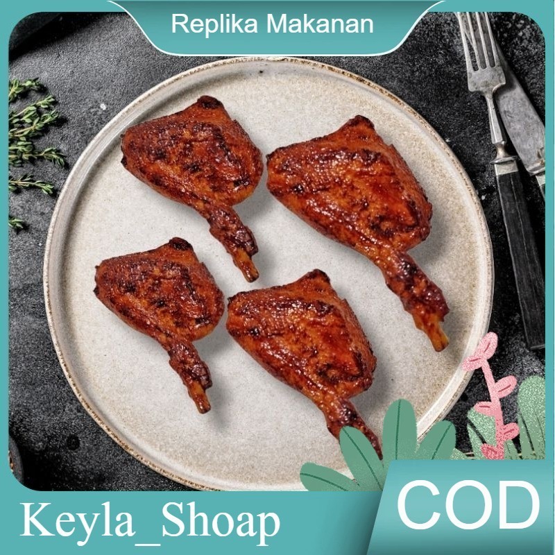 Jual Replika makanan Daging ayam goreng / Bakar / Paha ayam / Mainan ...