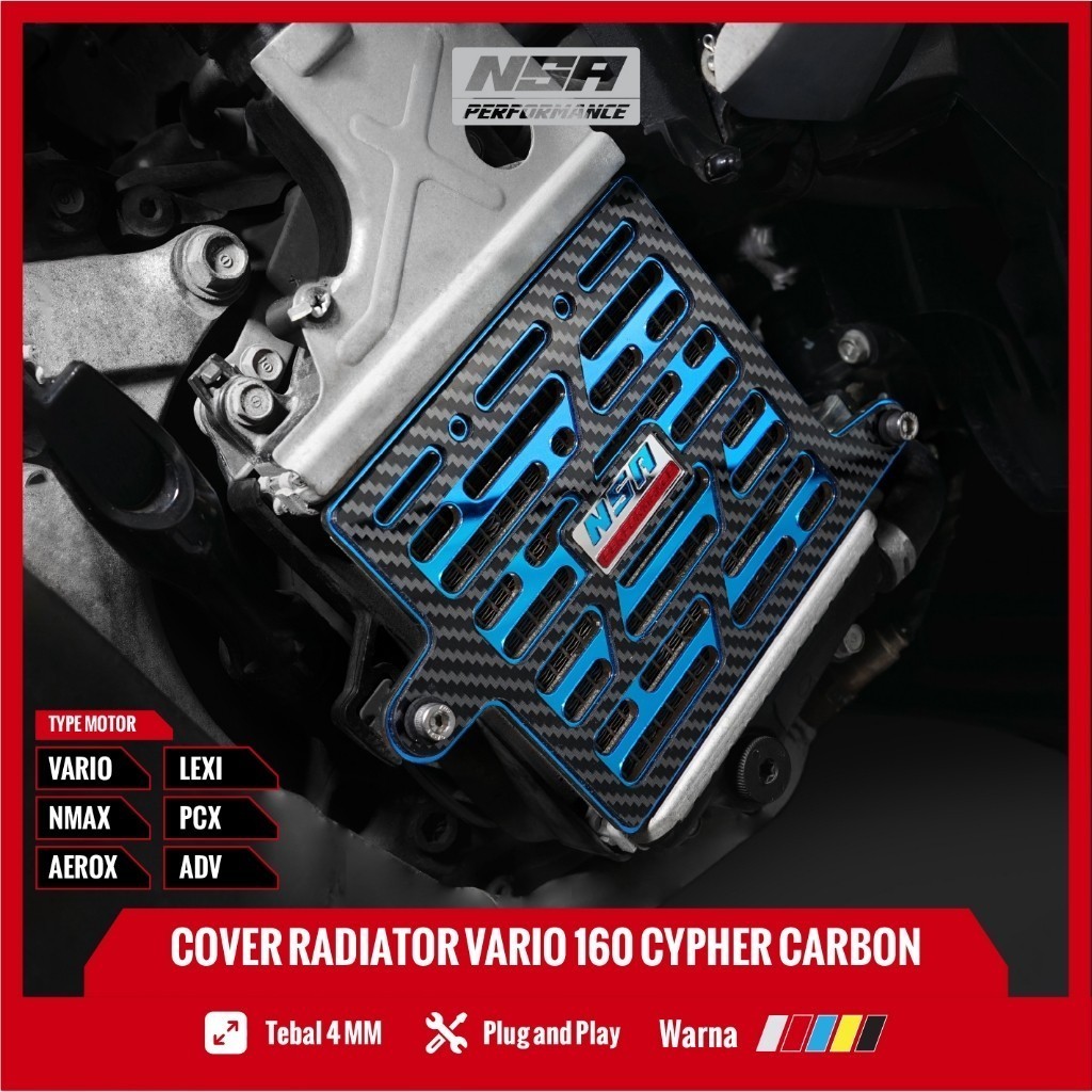 Jual NSA COVER RADIATOR CYPHER CARBON VARIO PCX NMAX AEROX ADV LEXI STYLO Tutup Radiator Yamaha ...