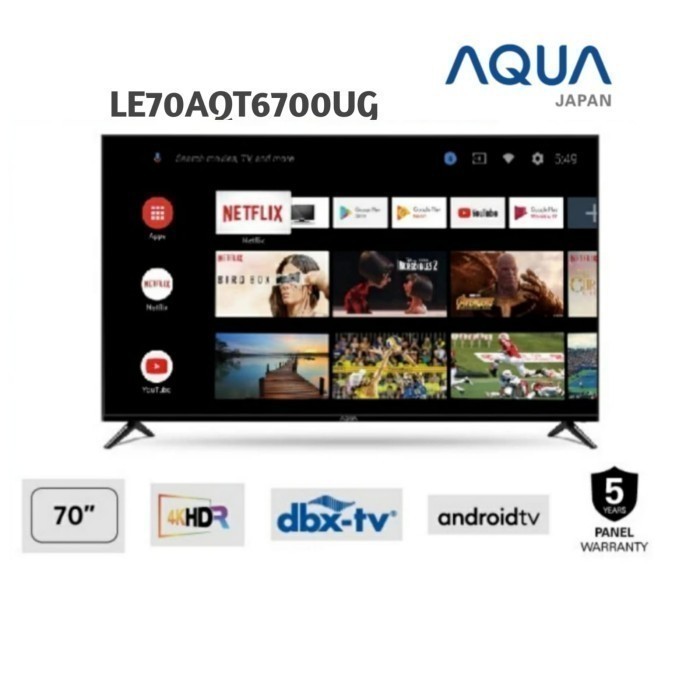 Jual AQUA LE70AQT6700UG / 70AQT6700UG 4K ANDROID TV 70 inch | Shopee ...
