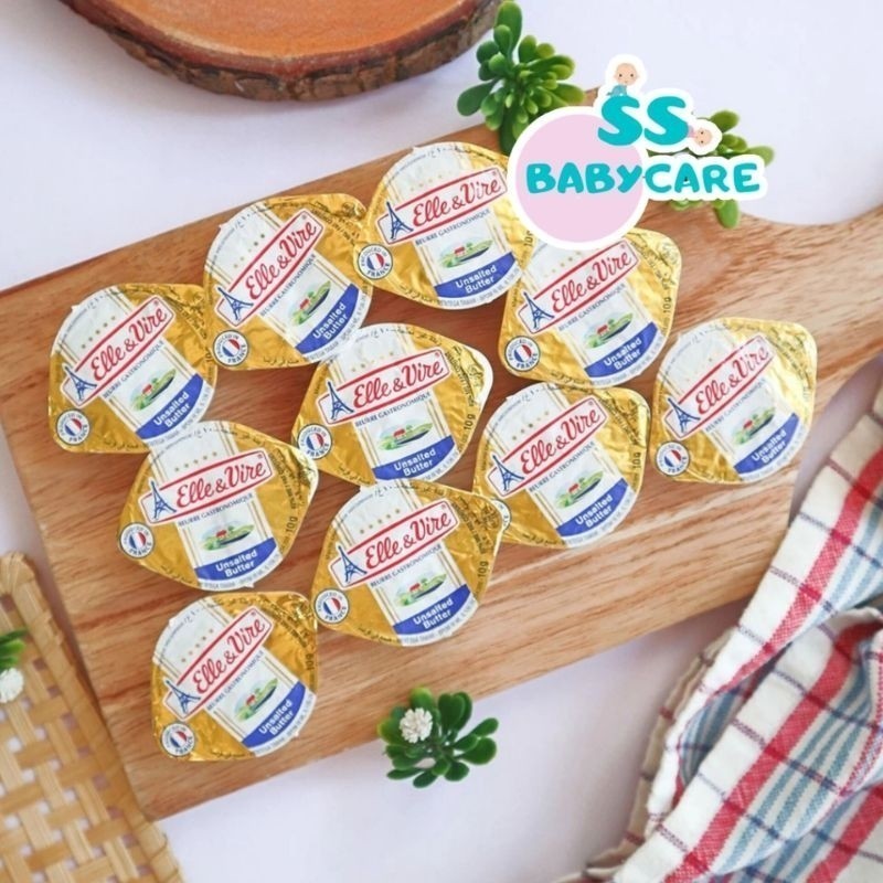Jual Elle & Vire Unsalted Butter 10gr - Butter MPASI - Lemak Tambahan ...