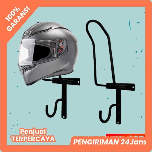 Jual Rak Gantung Helm Jaket / Rak Helem Motor Tempel Dinding ...