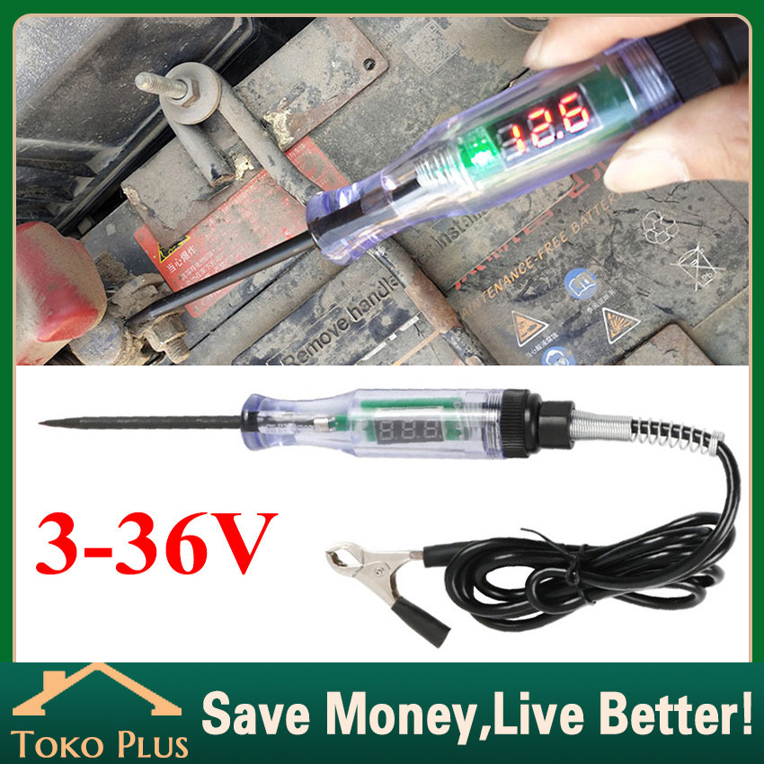 Jual Tespen Digital DC Tester Testpen Kelistrikan Listrik Mobil Motor ...