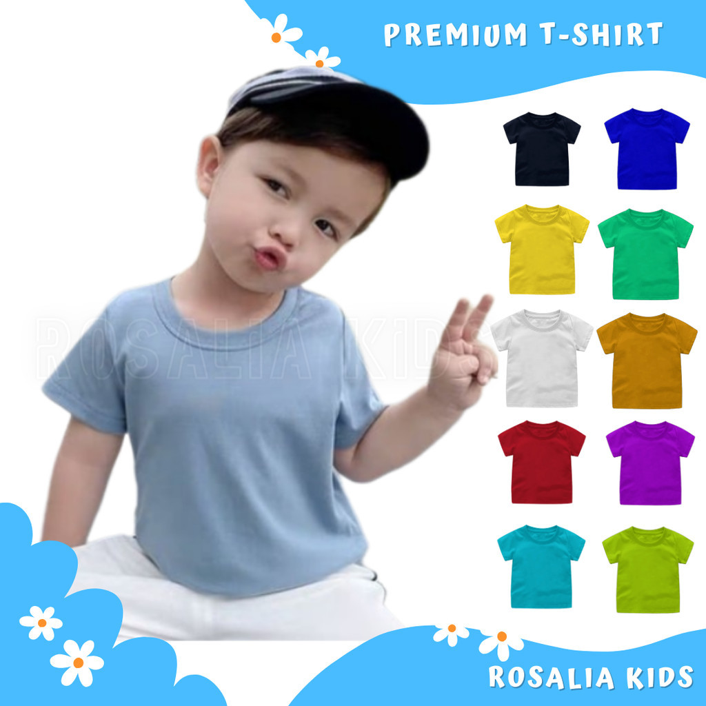 Jual KAOS POLOS ANAK LENGAN PENDEK COTTON COMBED 30S BAJU KAOS KIDS UMUR 0-12 TAHUN | Shopee ...