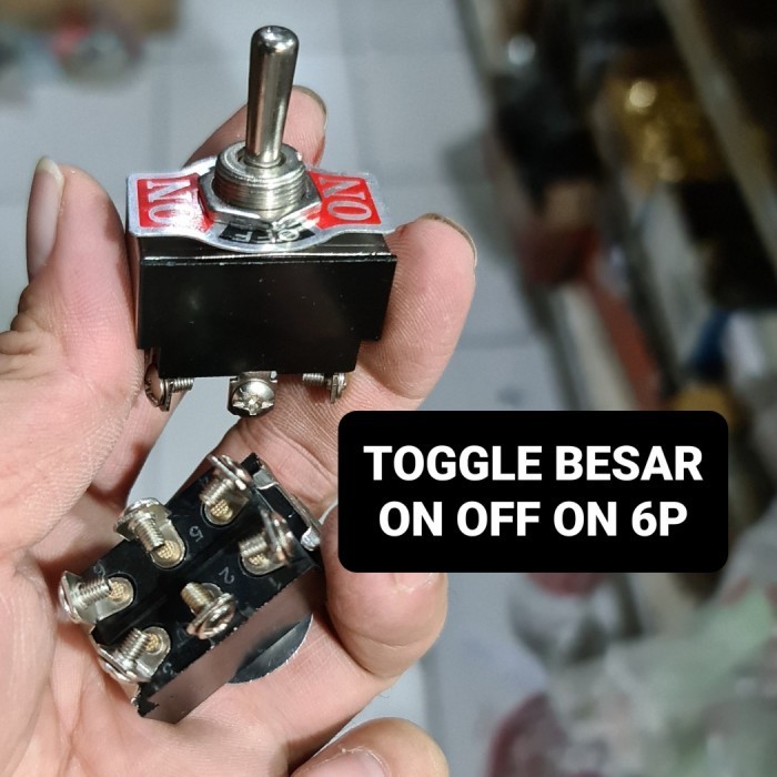 Jual KM11 saklar tombol swith switch tongkat on off 2p kaki 2 sedang ...