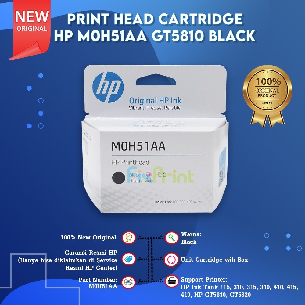 Jual PrintHead Print Head Cartridge HP M0H51AA Black / M0H50AA Tri ...