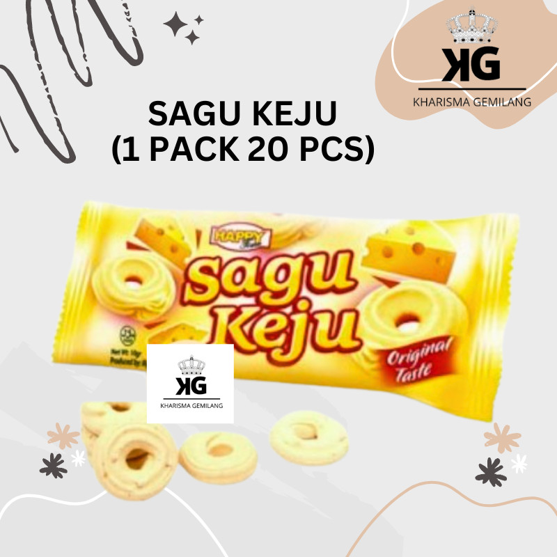 Jual KG - SAGU KEJU 10g (20 PCS) Happy Time Snack Biskuit Rasa Keju ...