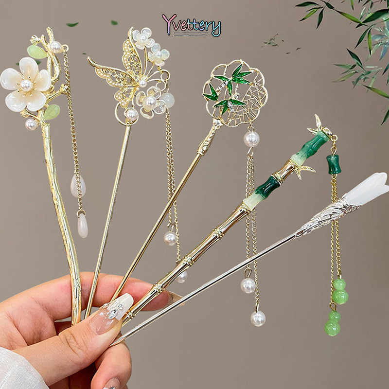 Jual COD ️ Tusuk Konde Rambut / Tusuk Rambut Rumbai / Tusuk Konde 1 ...