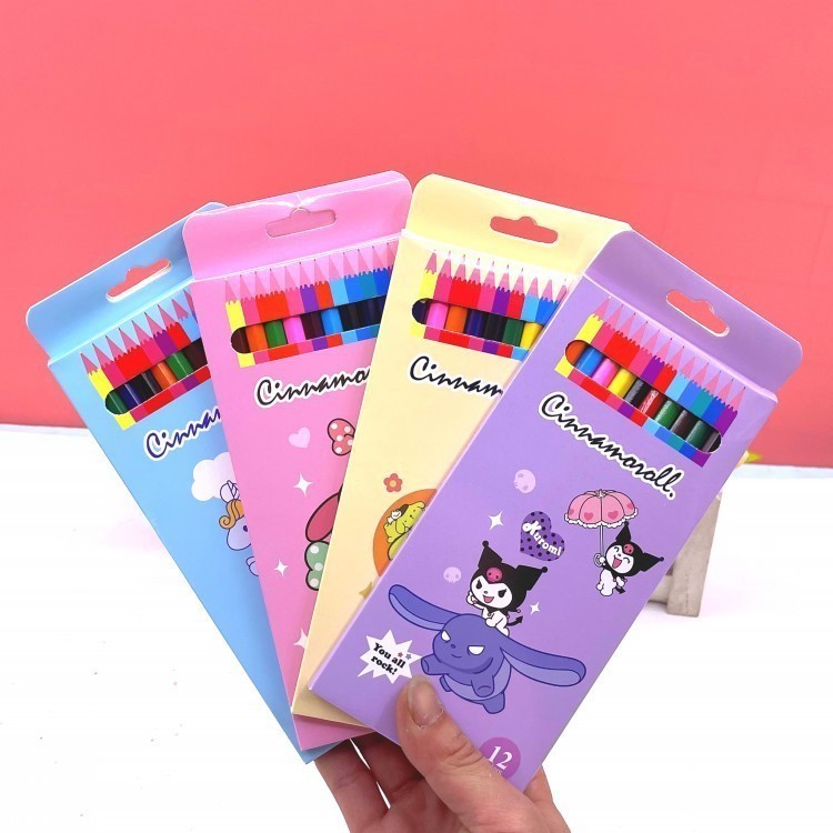 Jual BEST PENSIL WARNA KARAKTER SANRIO 12 WARNA / 12 COLORS SANRIO ...