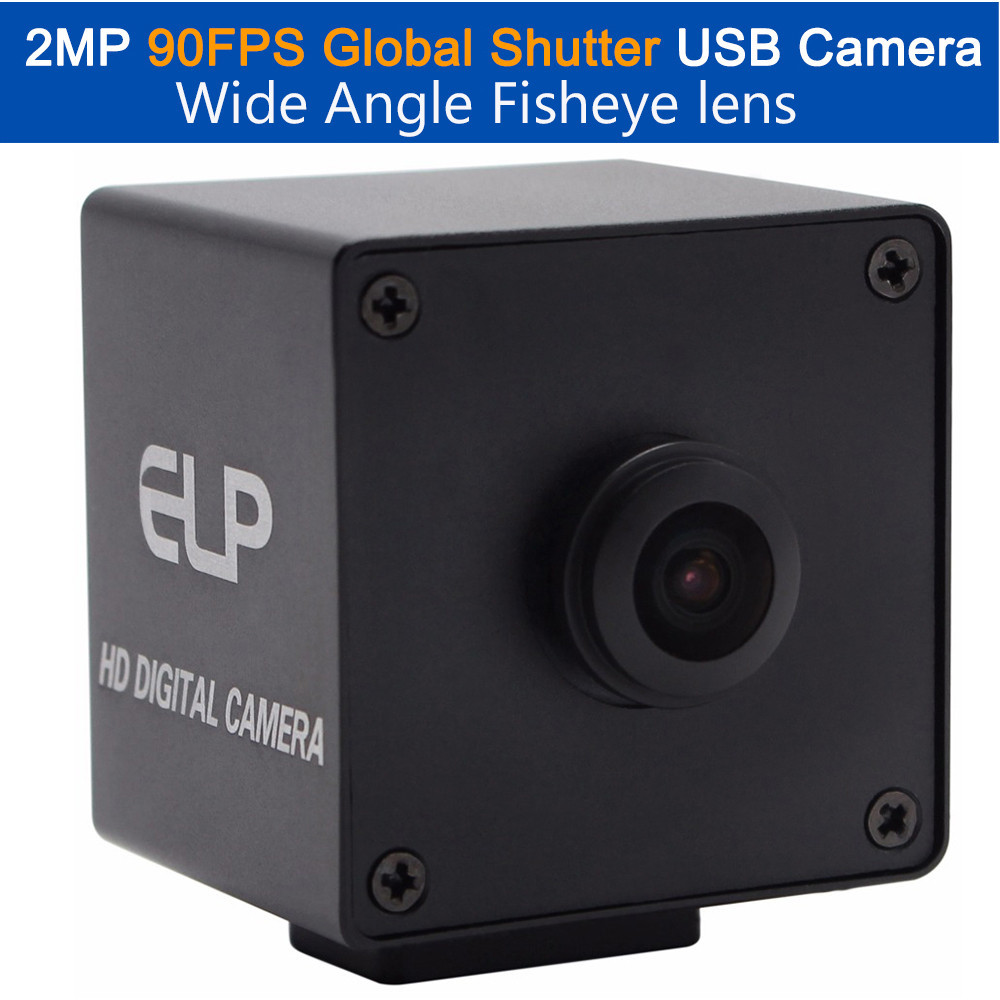 Jual ELP 2MP 90fps Global Shutter Webcam Wide Angle Fisheye Lens High Spped Color AR0234 UVC ...