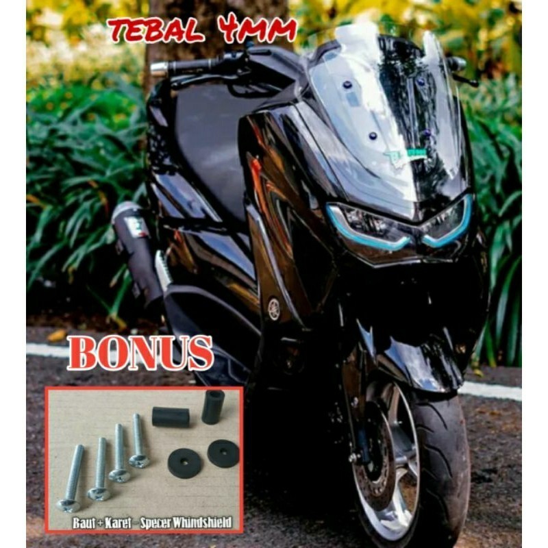 Jual Windshield nmax new 2020/2023 tebal 4mm model standar. Winsil ...