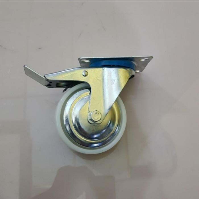 Jual Roda Troli Nilon 4 inch Rem | Shopee Indonesia