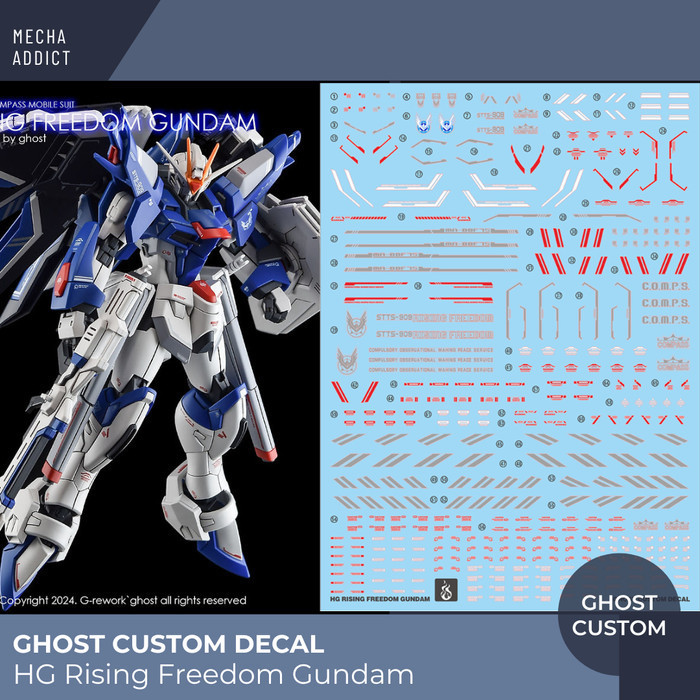 Jual Water Slide Decal HG Rising Freedom Gundam by Ghost Decal | Shopee ...