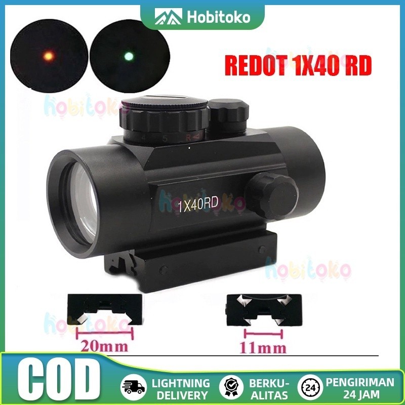 Jual Titik merah 1X40 titik merah / Reddot Rdl titik hijau logam ...