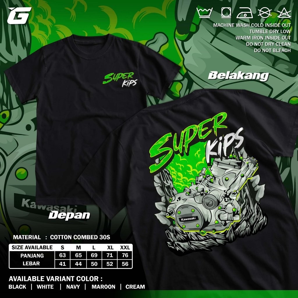 Jual VISSION OFFICIAL Kaos Racing Super KIPS Ninja Kawasaki Integrated ...