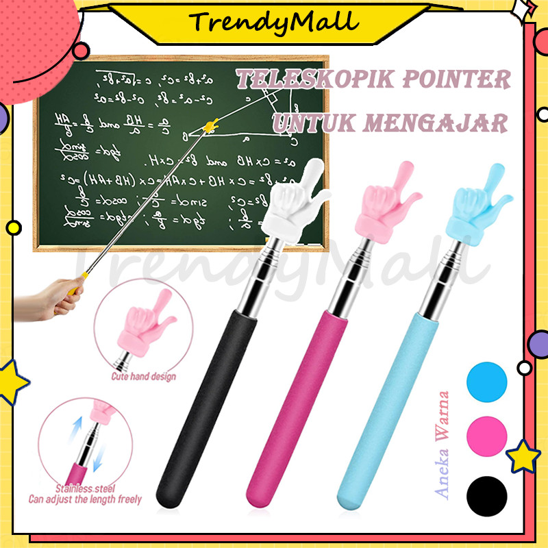 Jual tongkat penunjuk papan tulis praktis/ Telescopik finger reading ...