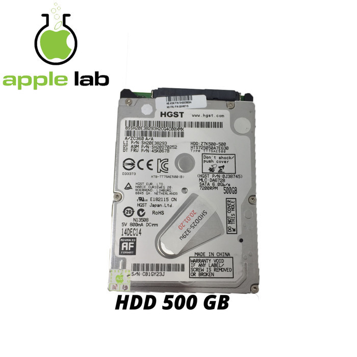 Jual HITACHI HGST 500GB SATA 2.5" 7200RPM - HDD Internal (second ...