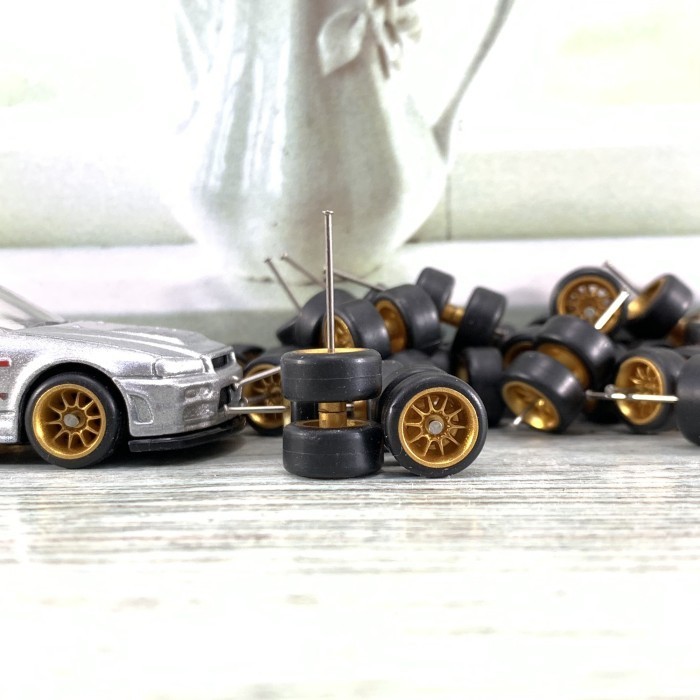 Jual BAN KARET VELG MODEL VOLK RAYS CE28 GOLD BRONZE HOT WHEELS 1/64 ...