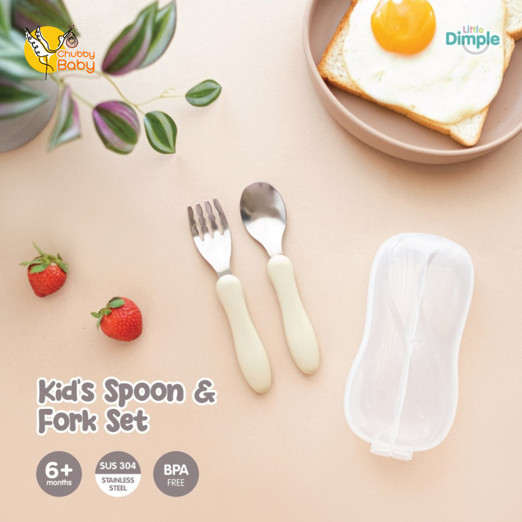 Jual Little Dimple - Kids Spoon & Fork Set Sendok & Garpu Makan Anak ...