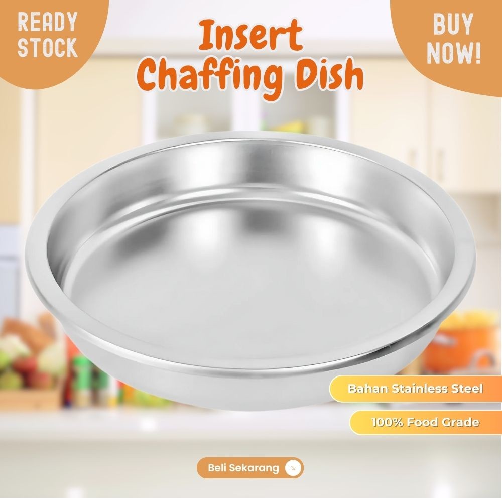 Jual Food pan Bulat untuk dalaman prasmanan bulat 6.8L stainless FULL ...