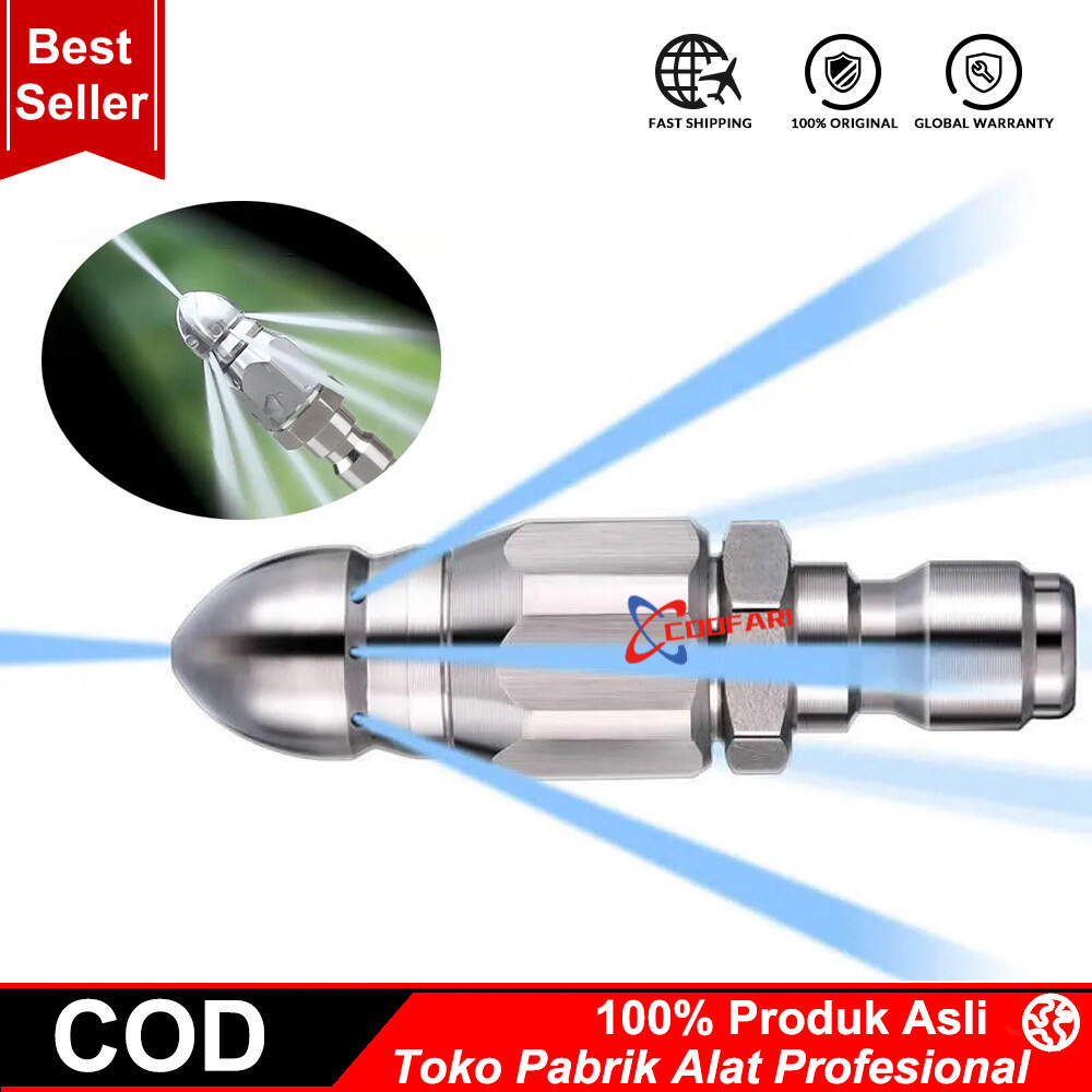 Jual Nozzle Pembersih Pipa 1/4 Inch – Stainless Steel Sewer Jet Nozzle ...