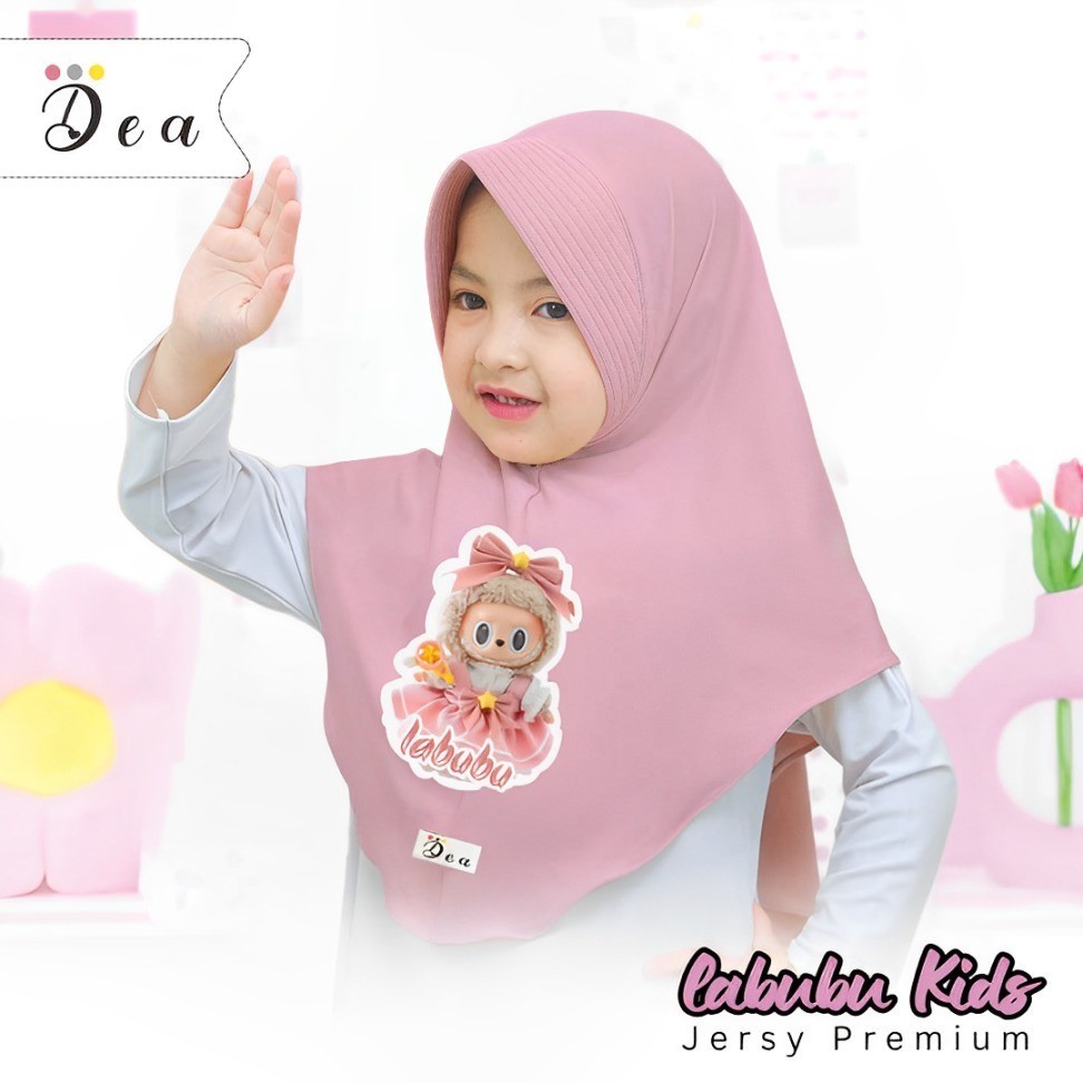 Jual Kerudung Instant Anak Muslim hijab Anak Bayi Labubu Pet Hijab ...