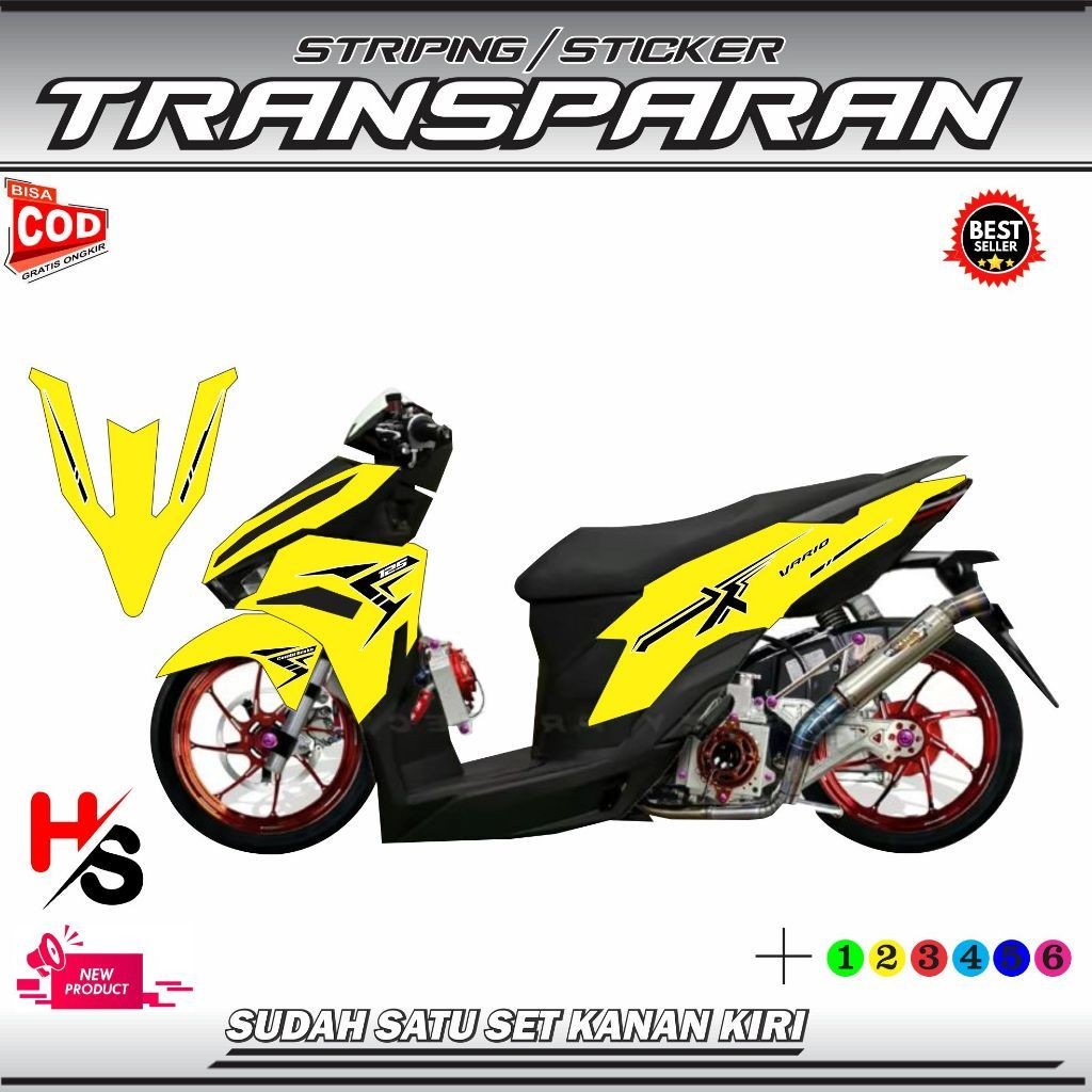 Jual VARIASI SIMPLE STICKER STIPING VARIASI MOTOR HONDA VARIO GEN 2 ...