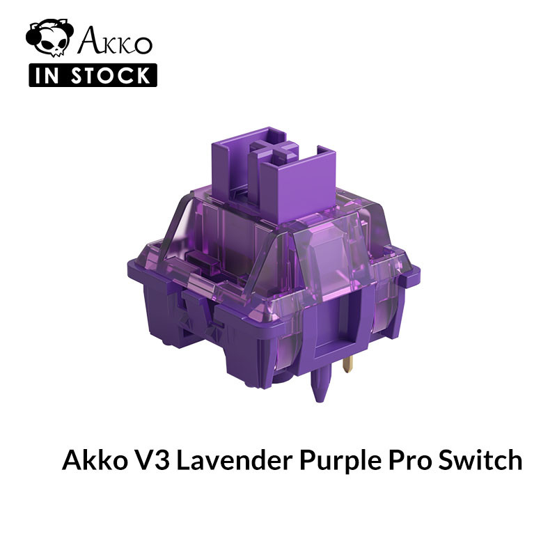 Jual Akko V3 Pro Lavender Purple Switches 5 Pin 40gf Tactile Switch ...