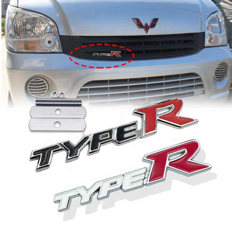 Jual Emblem Logo Grill Type-R TypeR 3D Bahan Metal Untuk Honda Civic Xr ...