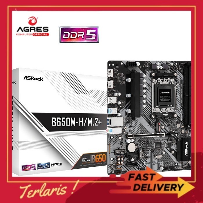 Jual Asrock Motherboard B650M-H/M.2+ DDR5 WIFI Support (AMD Ryzen Socket AM5) | Shopee Indonesia