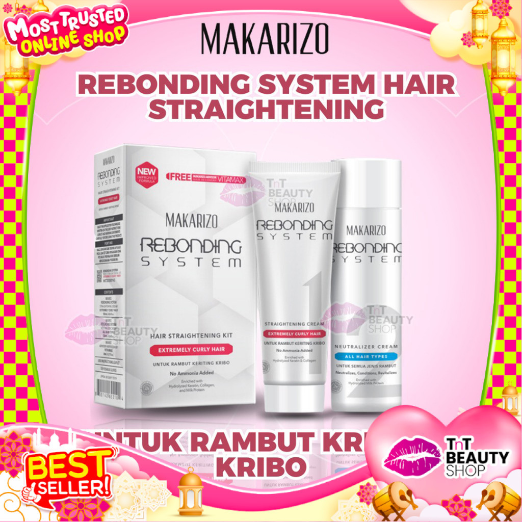 Jual Makarizo Rebonding System Hair Straightening Extremely Curly Hair ...