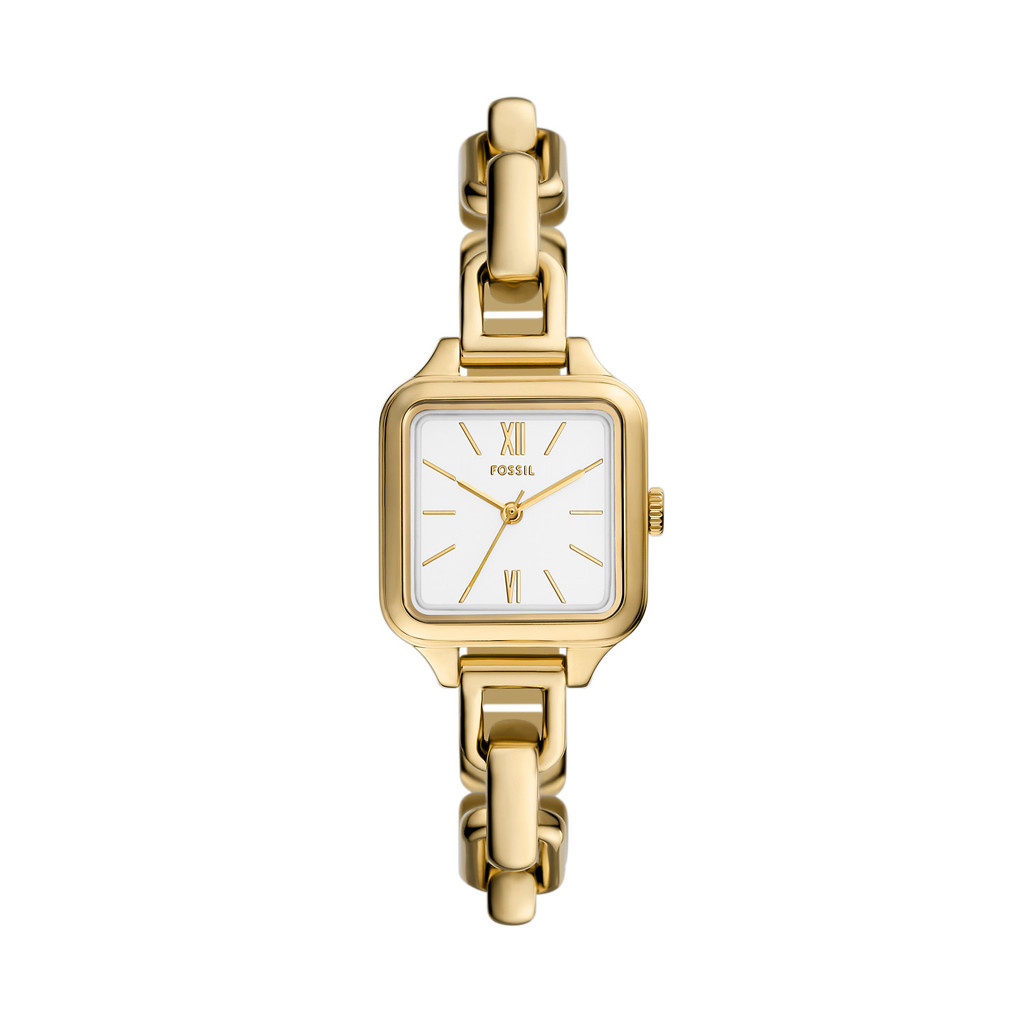 Jual Fossil Colleen Three-Hand Gold-Tone Stainless Steel 25mm Jam ...