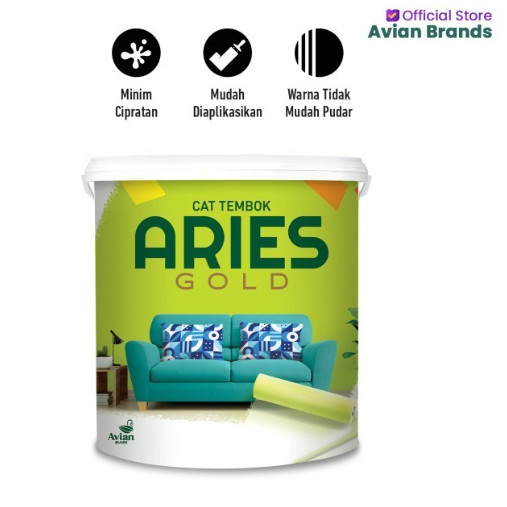 Jual CAT TEMBOK ARIES GOLD 4,5KG CAT DINDING ATAP PLAFON BISA REQUEST ...
