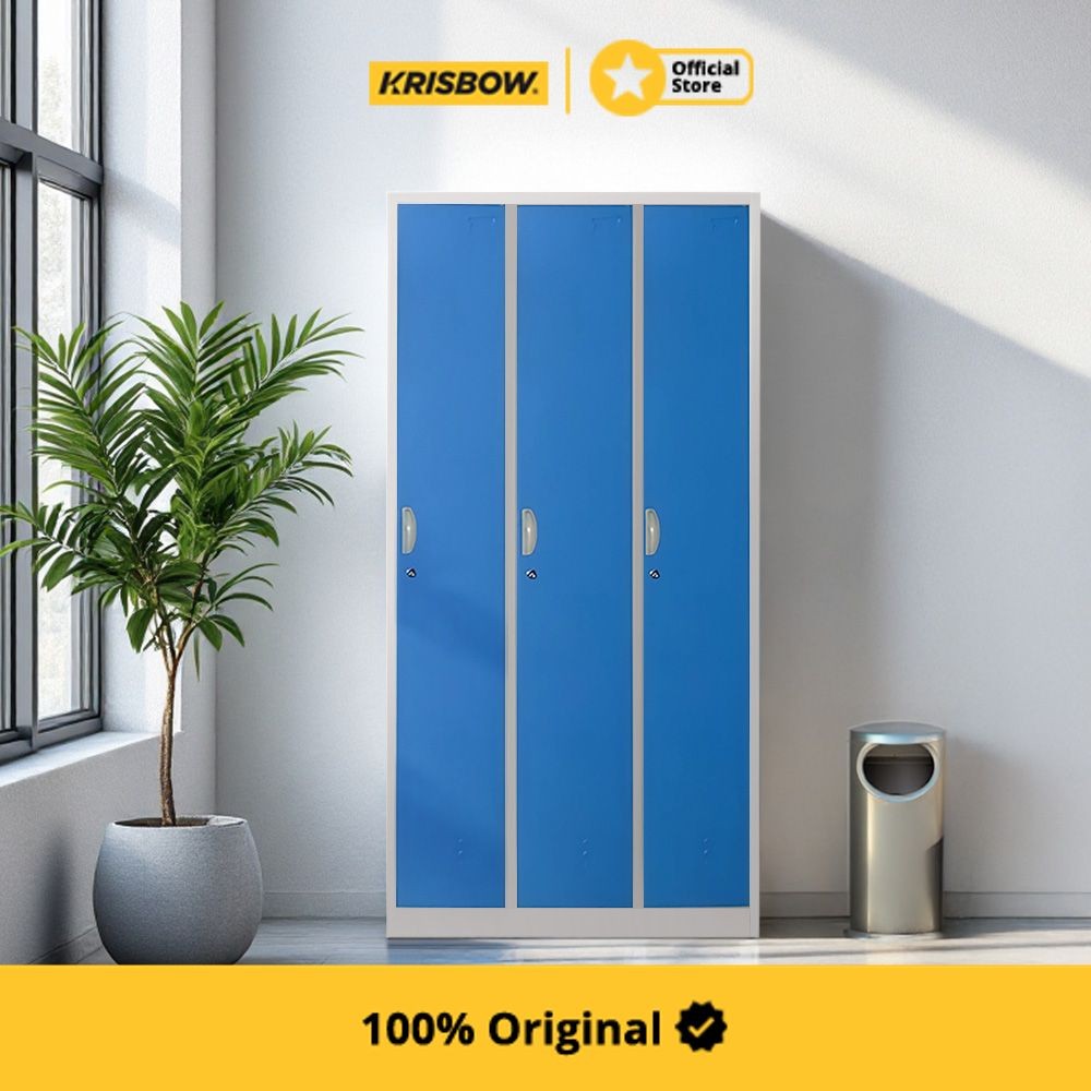 Jual Krisbow Loker 3 Pintu Multi Column Locker - Biru | Shopee Indonesia
