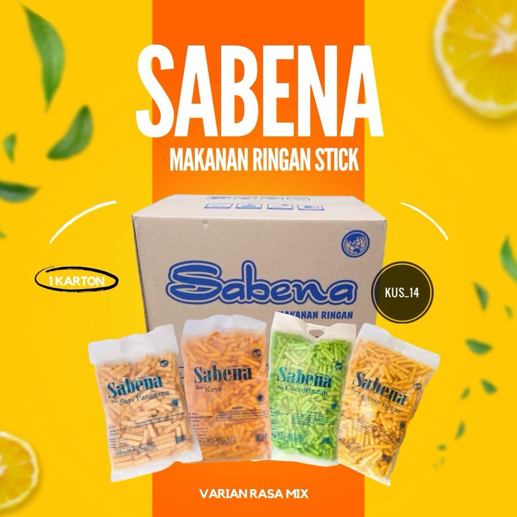 Jual Snack Sabena 1 Dus Isi 5 Pcs / Cemilan Sabena Stik - Camilan Stik ...