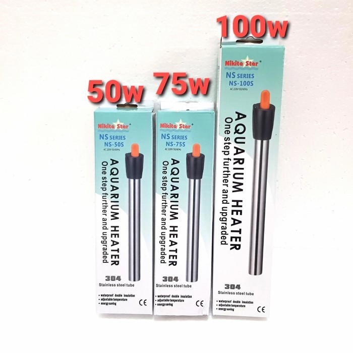 Jual Heater stainless steel NS 50w, 75w, 100w. penghangat air aquarium. - Heater NS 50w | Shopee ...