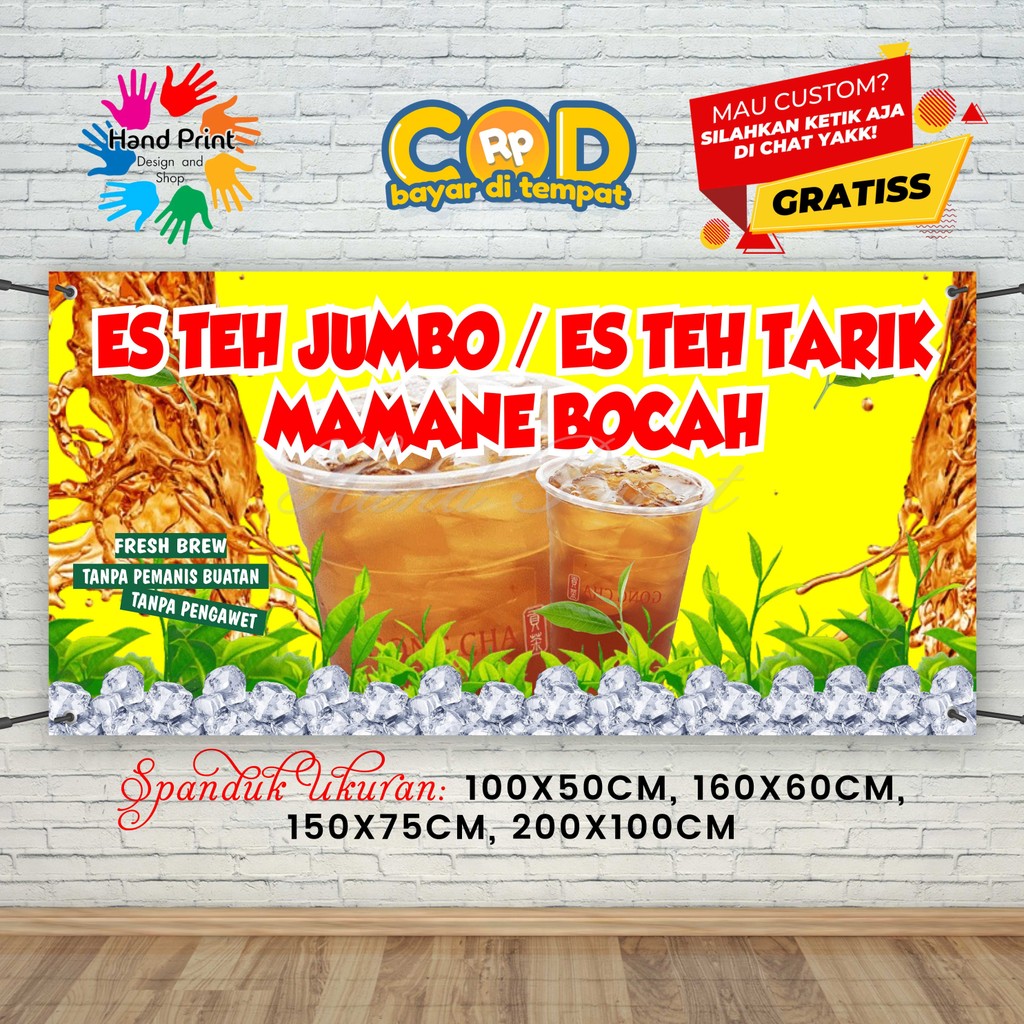 Jual Cetak Spanduk Banner Esteh Jumbo & Es Teh Tarik MMT Spanduk Custom ...