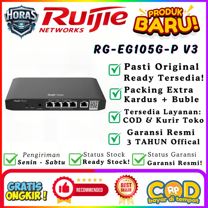 Jual Ruijie RG-EG105G-P V3 5 Port Gigabit WAN Cloud Managed PoE Router | Shopee Indonesia