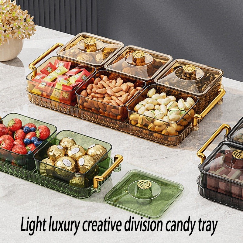 Jual Toples snack tray akrilik toples cantik/wadah permen snack buah ...