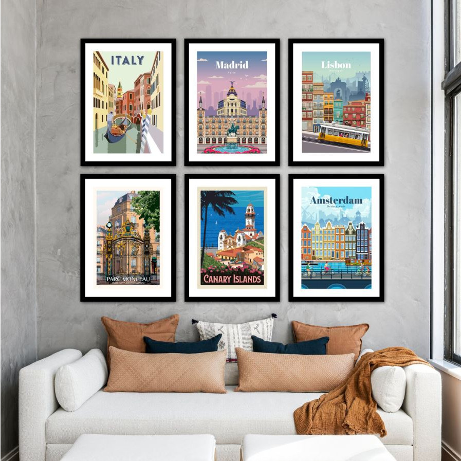 Jual Hiasan dinding retro walldekor dekorasi retro world newyork ...