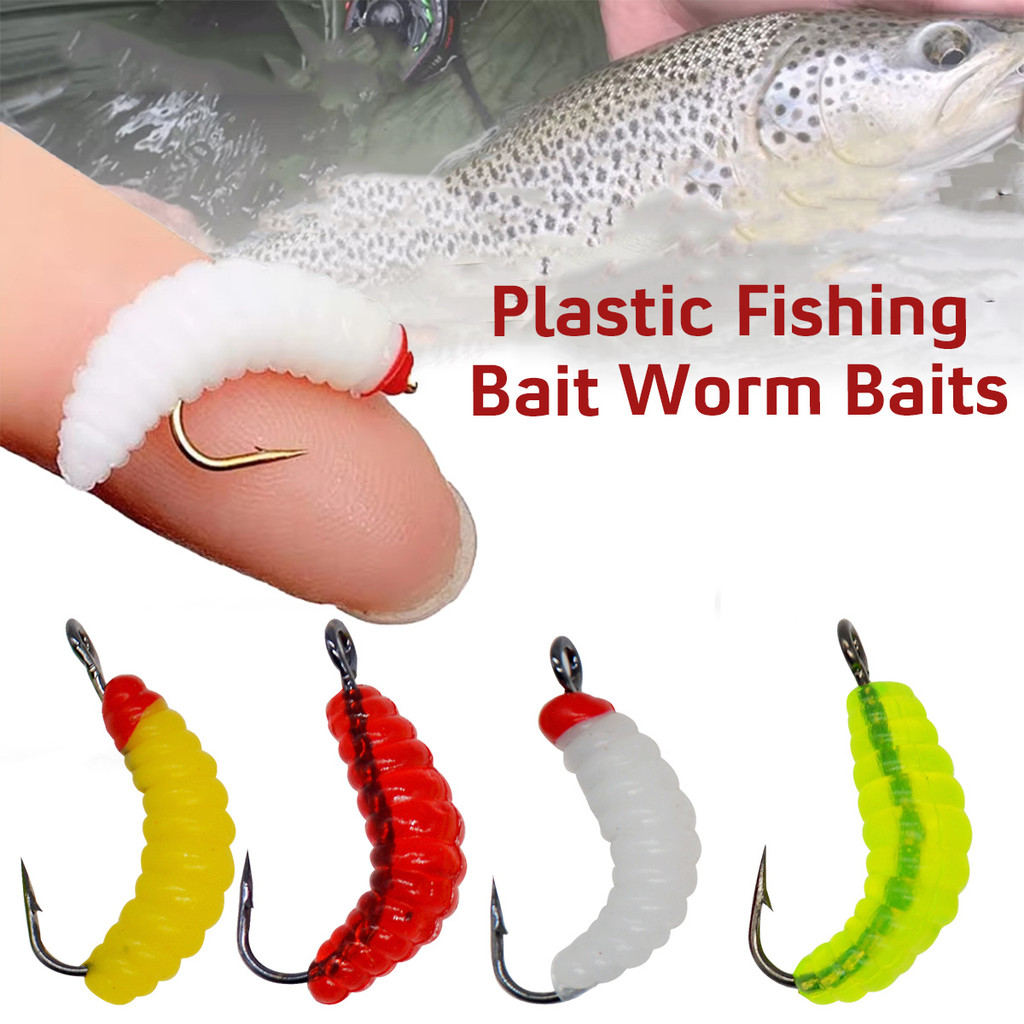 Jual Umpan Pancing Ulat Silikon Soft Bait Lures Belatung Kail Soft Lure ...